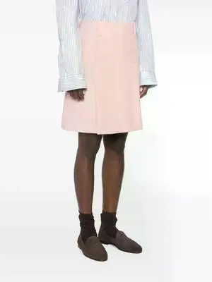 Miu Miu Belted Pleated Mini Skirt