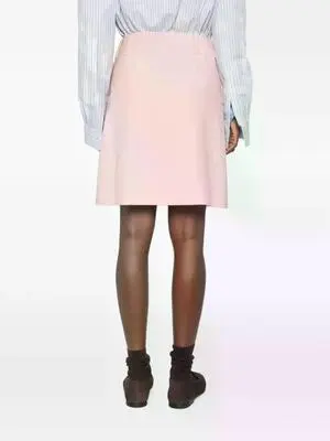 Miu Miu Belted Pleated Mini Skirt