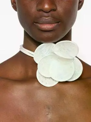 David Koma 3d Lace Flower Necklace