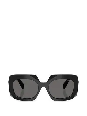 Prada Symbole Geometric-frame Sunglasses - Black