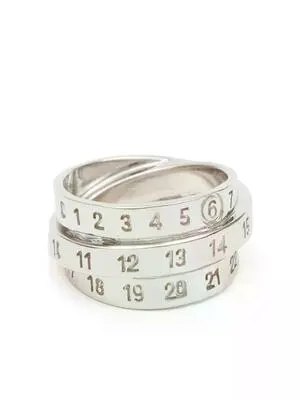 MAISON MARGIELA Triple Signature Numeric Logo Ring