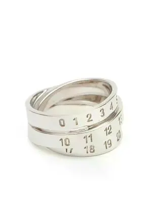 MAISON MARGIELA Triple Signature Numeric Logo Ring
