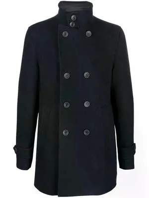 Herno Double-breasted Wool Blend Coat