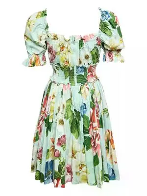 Dolce & Gabbana Floral-print Smocked Dress