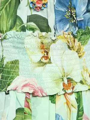 Dolce & Gabbana Floral-print Smocked Dress