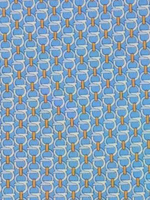 FERRAGAMO Gancini Links Print Silk Neck Tie