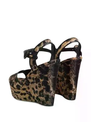 Dolce & Gabbana Leopard-print Platform Wedge Sandals