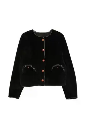 BLAZÉ MILANO Shearling Button-up Jacket