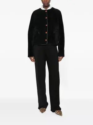 BLAZÉ MILANO Shearling Button-up Jacket