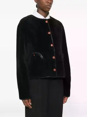 BLAZÉ MILANO Shearling Button-up Jacket
