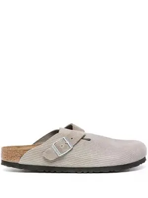 BIRKENSTOCK Boston Embossed Suede Clogs