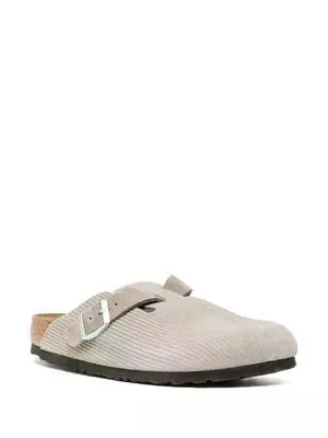 BIRKENSTOCK Boston Embossed Suede Clogs