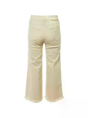 Stella McCartney Paneled Frayed Hem Straight Leg Jeans