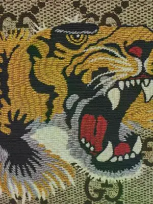 Gucci Gg Supreme Tiger-print Bi-fold Wallet