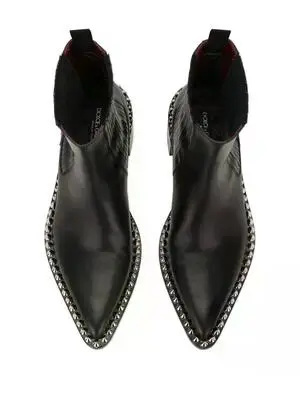 Dolce & Gabbana Studded Leather Ankle Boots