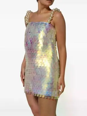 Dolce & Gabbana Holographic Embellished Mini Dress