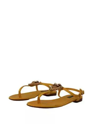 Dolce & Gabbana Devotion Embellished Leather Sandals