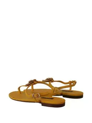 Dolce & Gabbana Devotion Embellished Leather Sandals