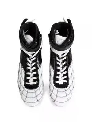 Dolce & Gabbana Quilted Crocodile-effect Sneakers