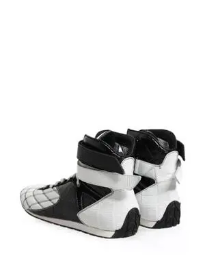 Dolce & Gabbana Quilted Crocodile-effect Sneakers