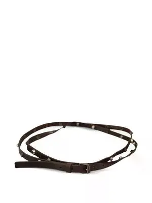 Costume National Stud-embellished Leather Belt - Brown