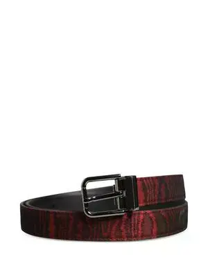 Dolce & Gabbana Jacquard Metal-buckle Belt - Red