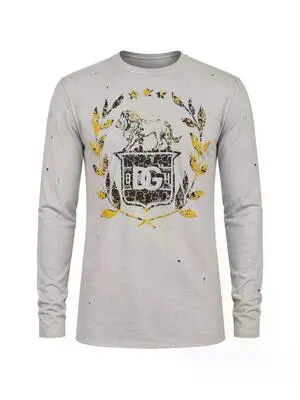 Dolce & Gabbana Distressed-finish Long-sleeve T-shirt
