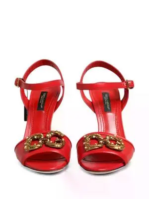 Dolce & Gabbana Pearl Embellished Dg Amore Sandals