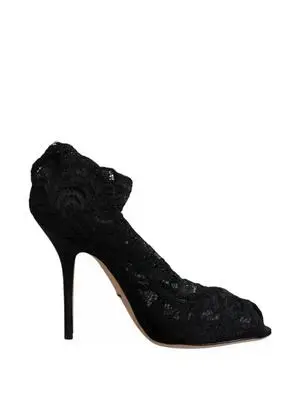 Dolce & Gabbana Lace Peep-toe Ankle Boots