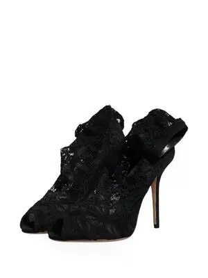 Dolce & Gabbana Lace Peep-toe Ankle Boots