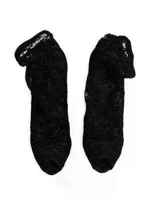 Dolce & Gabbana Lace Peep-toe Ankle Boots