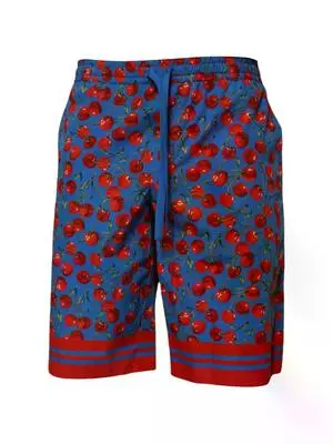 Dolce & Gabbana Cotton Cherry Print Shorts