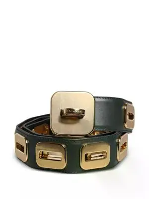 Dolce & Gabbana Cut-out Leather Belt - Green