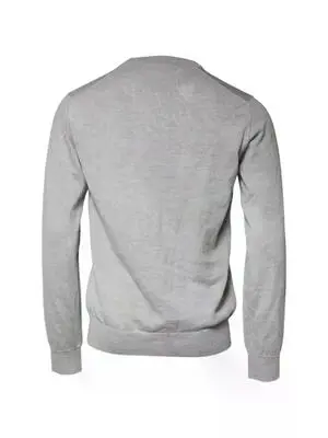 Dolce & Gabbana Wool Crew-neck Sweater With Embroidered Logo