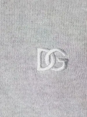 Dolce & Gabbana Wool Crew-neck Sweater With Embroidered Logo