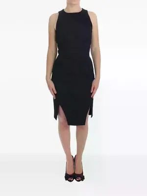 DAIZY SHELY Textured Side-slit Sheath Dress