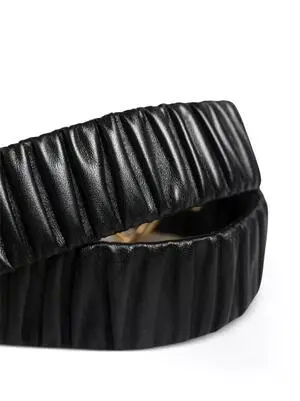 Dolce & Gabbana Heart Buckle Ruched Belt