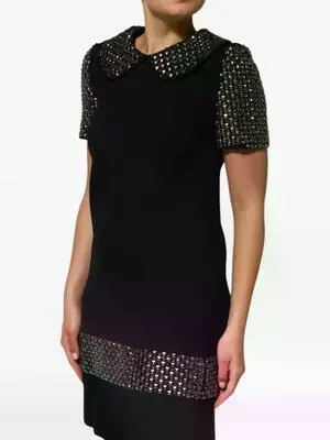 Dolce & Gabbana Embellished Peter Pan Collar Mini Dress