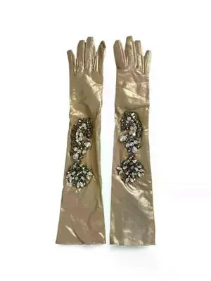 Dolce & Gabbana Elbow Length Embellished Gloves