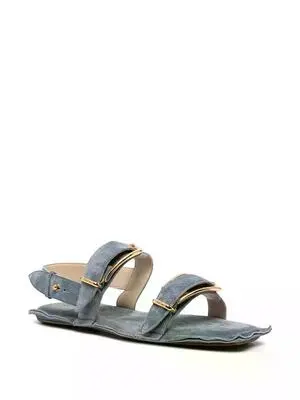 Nanushka Raw-cut Edge Leather Sandals