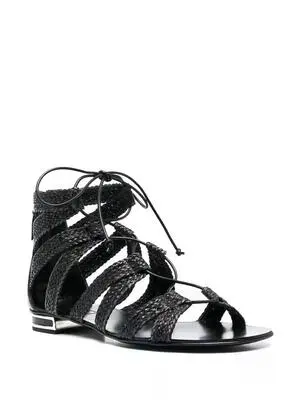 Casadei Spartan Woven Gladiator Sandals