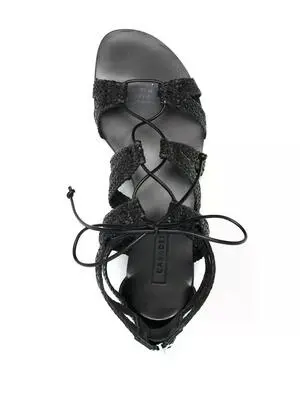 Casadei Spartan Woven Gladiator Sandals