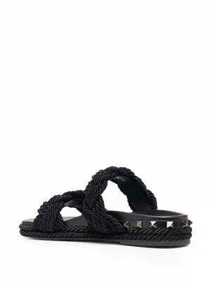 Valentino Garavani Rockstud Rope Sandals