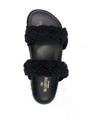 Valentino Garavani Rockstud Rope Sandals