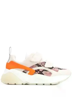 Stella McCartney Python Effect Eclypse Touch Strap Sneakers