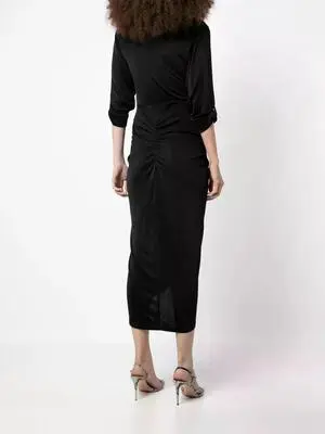 Diane Von Furstenberg Draped V-neck Midi Dress