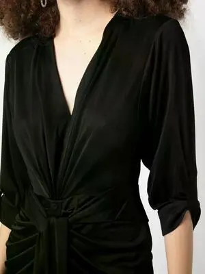 Diane Von Furstenberg Draped V-neck Midi Dress