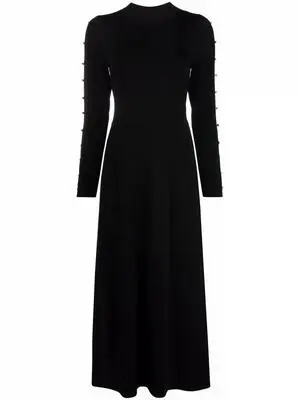 Sandro Silvia Button-sleeve Long Dress