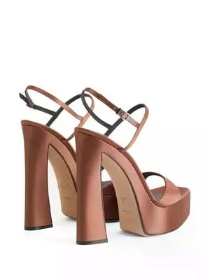 GIUSEPPE ZANOTTI Sylvy Satin Platform Sandals