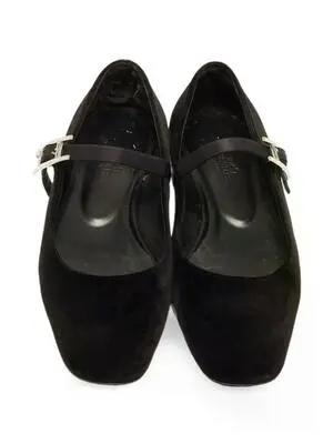 Hermès Velvet Ballet Flats With Buckle Fastening